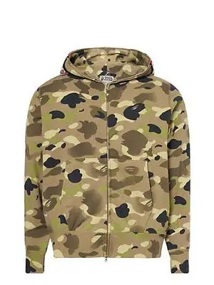 A BATHING APE Gradation Shark Camouflage Cotton Hoody - Olive Drab