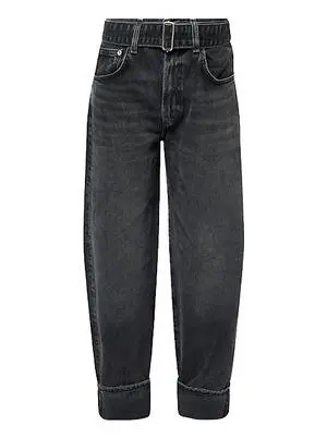 AGOLDE Belted Cuffed Tapered Denim Jeans - Arcaine