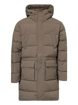 ARNE Hooded Mid-length Puffer Parka - Olive