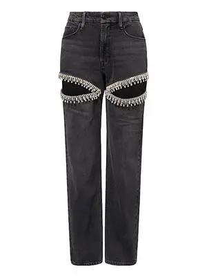 Good American Straight-leg Stretch-denim Jeans - Black376