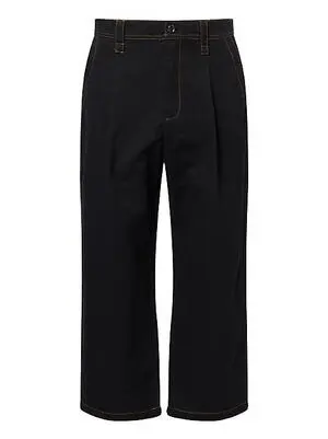 BOUND Workwear Wide-leg Cotton Trousers - Black