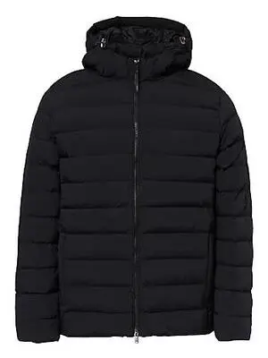 ARNE Short Tech Hooded Padded Jacket - Black