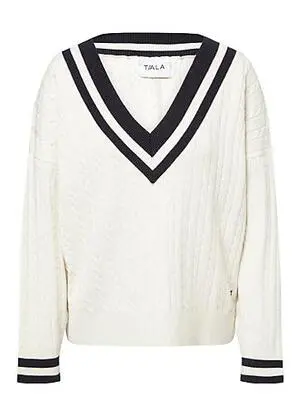 TALA Oversized Knitted Cricket Jumper - Ivory