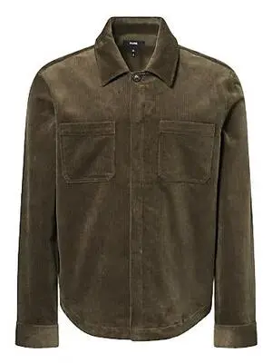 Paige Jace Patch-pocket Cotton-corduroy Jacket - Olive Branch