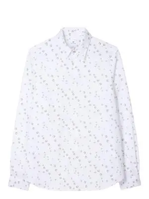 Paul Smith Tailored-fit 'dice' Print Shirt - White