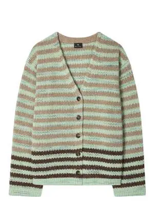 Paul Smith Stripe Oversized Cardigan - Green