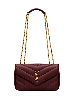 Saint Laurent Small Loulou Shoulder Bag - Burgundy