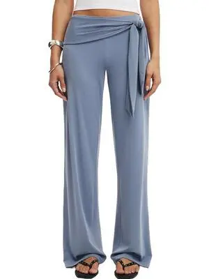 COTTON ON Relaxed Leg Tie Pants - Weathered Blue