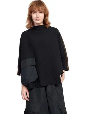 Alembika Quilted Pullover - Black