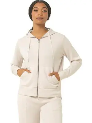 SINGLE STITCH Ultra Soft Full Zip Relaxed Fit Hoodie - Winter White
