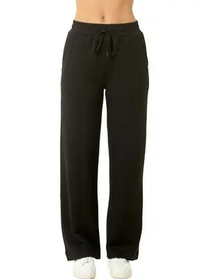 SINGLE STITCH Ultra Soft Wide-leg Pant - Black