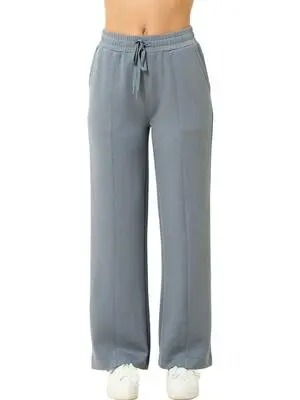 SINGLE STITCH Ultra Soft Wide-leg Pant - Slate Blue