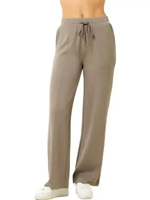 SINGLE STITCH Ultra Soft Wide-leg Pant - Walnut