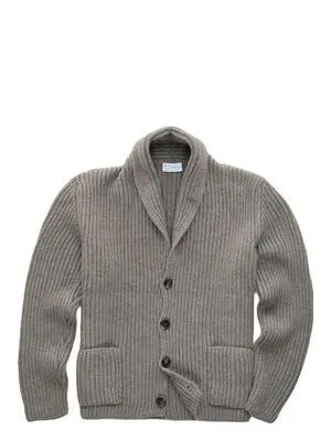 WOLF VS. GOAT (WVG) Wool Chunky Shawl Collar Cardigan