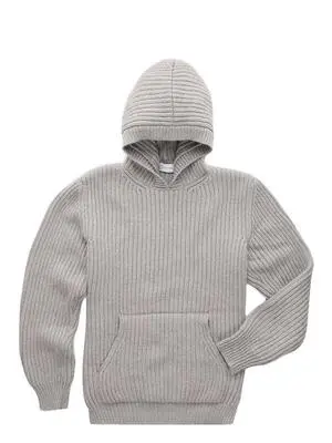 WOLF VS. GOAT (WVG) Wool Chunky Pullover Hoodie - Sawdust