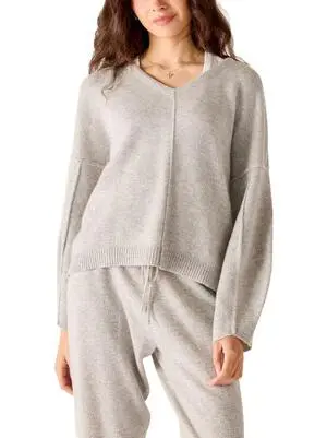 VOYAGEUR BY MERSEA Lugano Cashmere V-Neck Sweater Frost