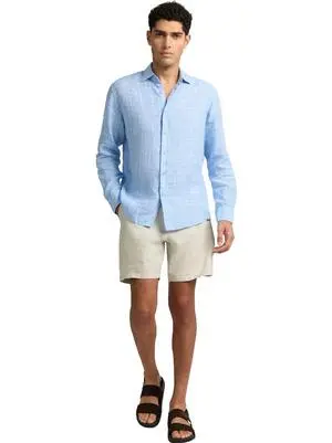 Onia Linen Long Sleeve Shirt - Blue Multi