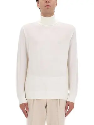 Hugo Boss L-bernard Turtleneck Sweater - White