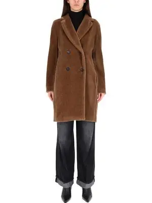 Max Mara Roseto Midi Coat Brown