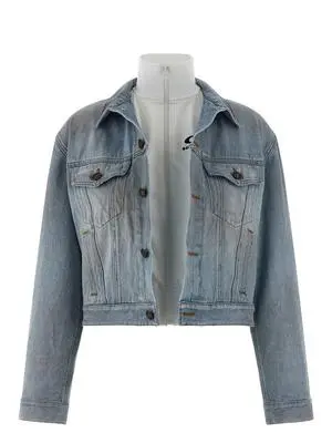 Balenciaga Double-layer Denim Jacket - Blue