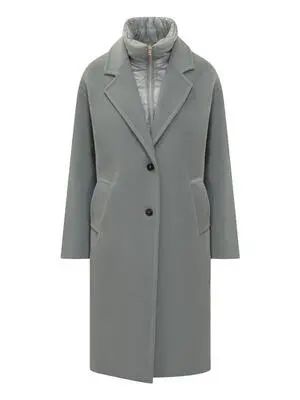 Herno Coat With Removable Padded Vest - Blue