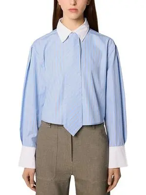 TRESSE TRESSE Cropped Shirt With Tie