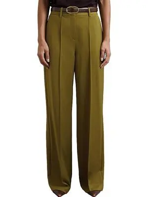 REISS Luisa Wide Leg Pants - Green