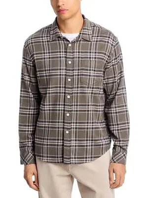 Rails Forrest Printed Button Front Shirt - Driftwood Coal