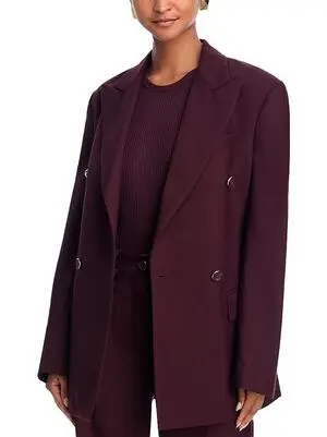 Helmut Lang Double-breasted Belted Blazer - Mahogany