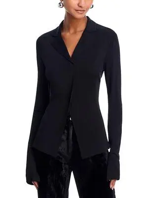 Helmut Lang Long Sleeve Blazer Top - Black
