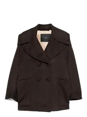 Max Mara Buttoned Cashmere Coat - Brown