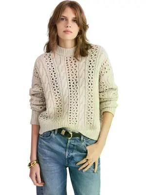 MADEWELL Marled Cable-Knit Sweater
