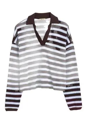 Madewell Relaxed Striped Polo Shirt - Mau Mau Molasses Coool Perri