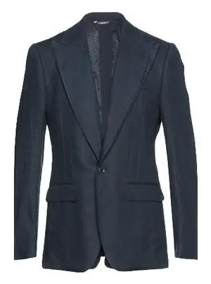 Dolce & Gabbana Blazer Midnight Size Linen - Blue