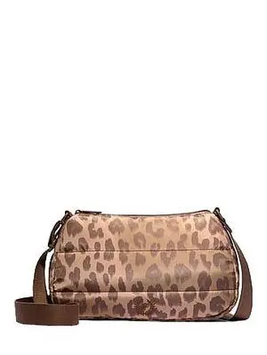 Pink Quilted Puffer Mini Hobo Bag - Print