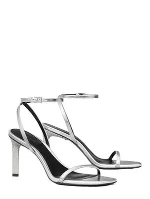 Tory Burch Pavé Heeled Sandal - Silver