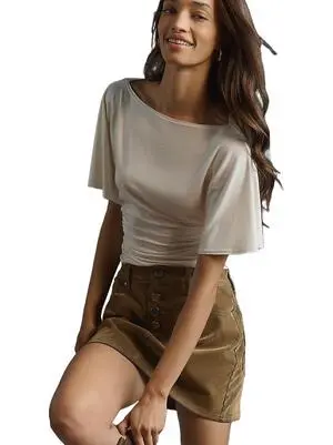 REFORMATION Avery Knit Top - Fior Di Latte