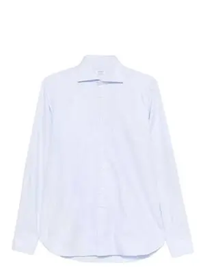 BORRIELLO NAPOLI Striped Cotton Shirt - Blue