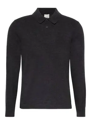 Calvin Klein Long Sleeve Polo Sweater - Grey