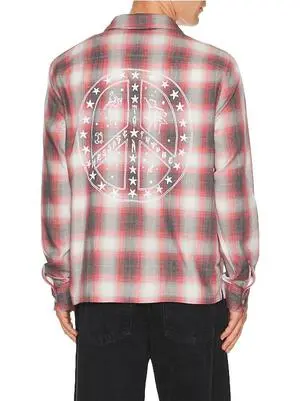 ALLSAINTS Shams Long Sleeve Shirt In Red - Claret Red