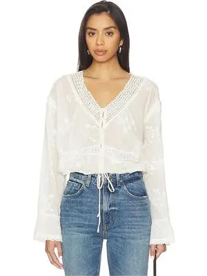 Free People Sweet Love Blouse - Egret