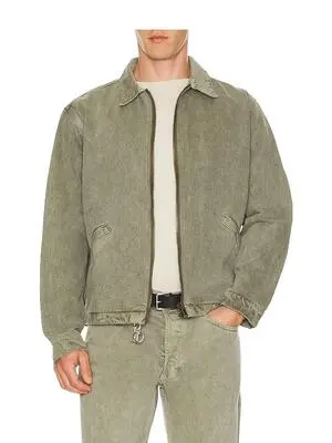 ASHER Zed Zip Cotton Twill Jacket - Loden
