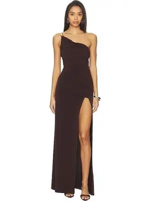 LOVERS AND FRIENDS Paula Gown - Espresso Brown