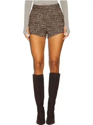 Line & Dot Clyde Short - Brown Multi
