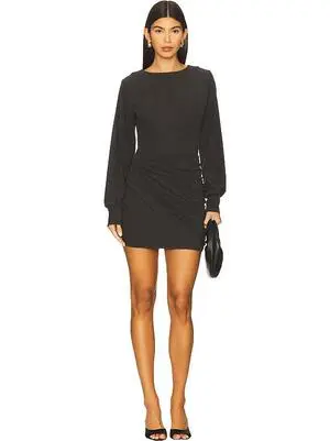 Line & Dot Walker Mini Dress - Charcoal