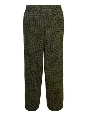 Vetements Monogram Print Wide-leg Trousers - Green
