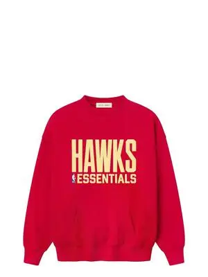 Fear Of God X Atlanta Hawks Graphic Sweatshirt - Red