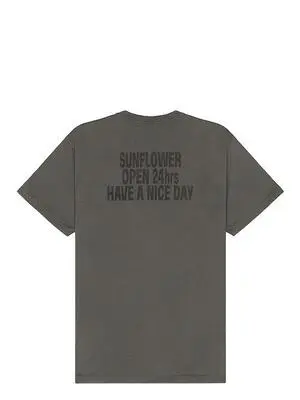 SUNFLOWER Easy Hours Tee In Grey - Antracite