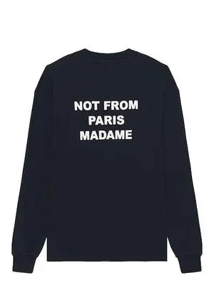 DRÃ´LE DE MONSIEUR Le T-shirt Slogan Ml - Navy
