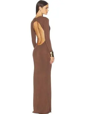 LOVERS AND FRIENDS Maize Maxi Dress - Metallic Brown
